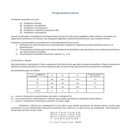 Programimi Linear | DOCX