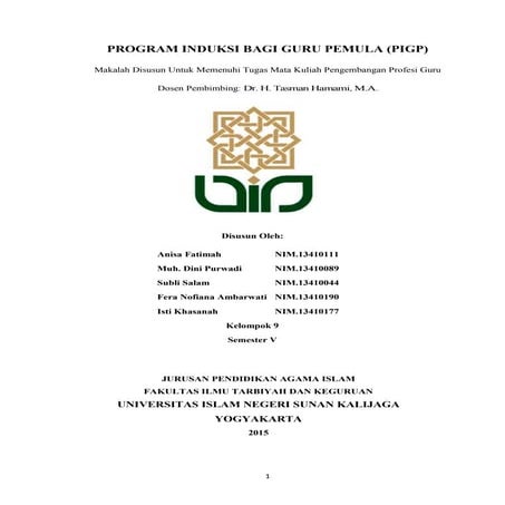 Program Induksi Bagi Guru Pemula (PIGP) | PDF