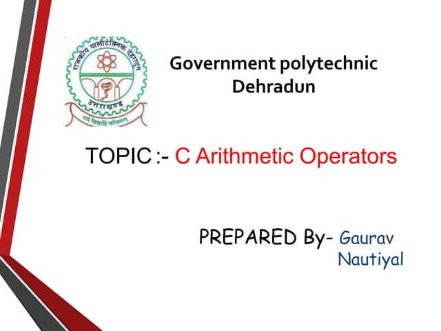 programing in c PPT Gaurav Nautiyal.pptx programing in c PPT Gaurav Nautiyal.pptx