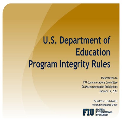 Program integrity rules presentation v3 1 19-12pptx | PPTX | College ...