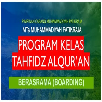 PROGRAM UNGGULAN KELAS TAHFIDZ ALQUR’AN.pptx