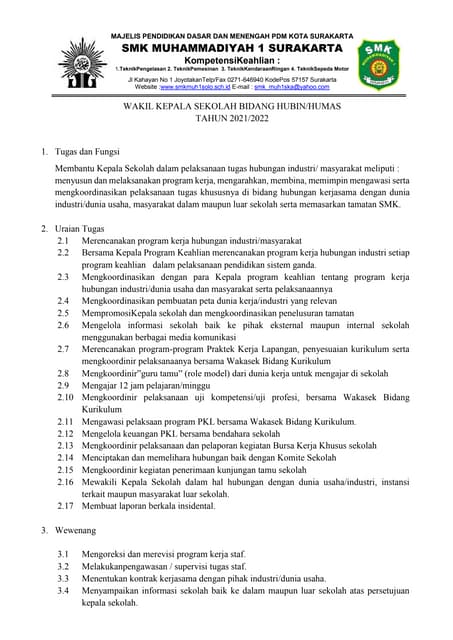 Menyusun program kerja hubungan industri | DOCX