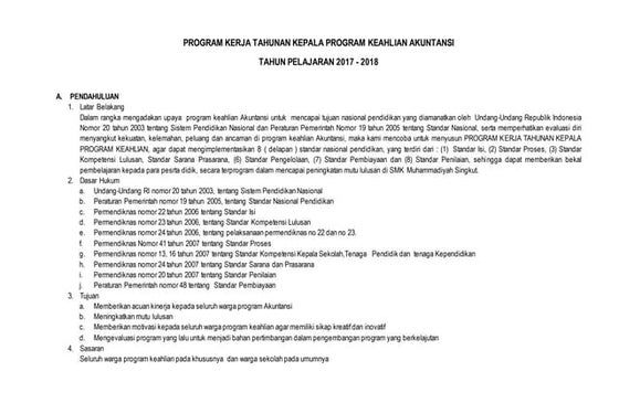 Contoh program kerja yayasan | PDF