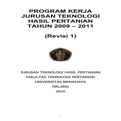 Program Kerja Thp&Indikator (1feb10) | PDF