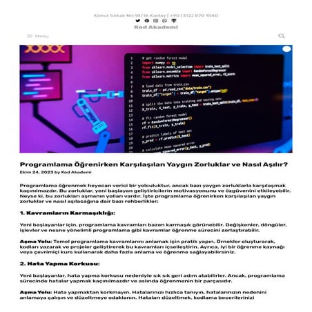 Programlama Öğrenirken Karşılaşılan Yaygın Zorluklar ve Nasıl Aşılır ...