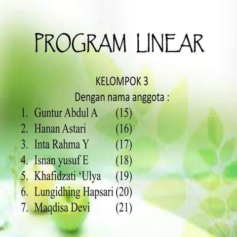 Program linear | PPT