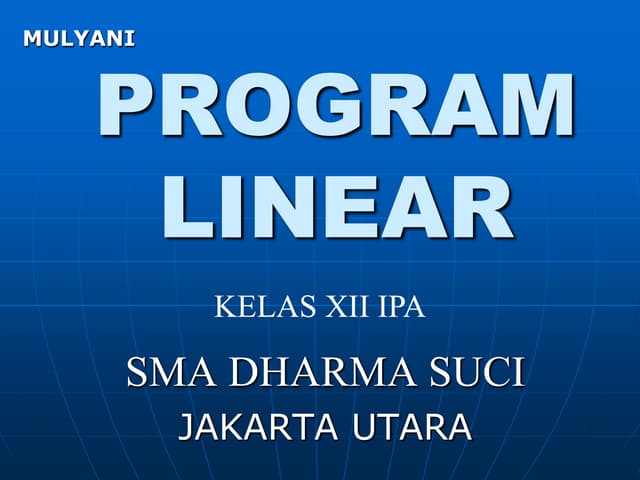10 soal dan pembahasan permasalahan program linear | PDF