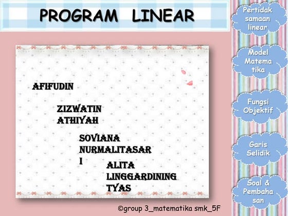 10 soal dan pembahasan permasalahan program linear | PDF