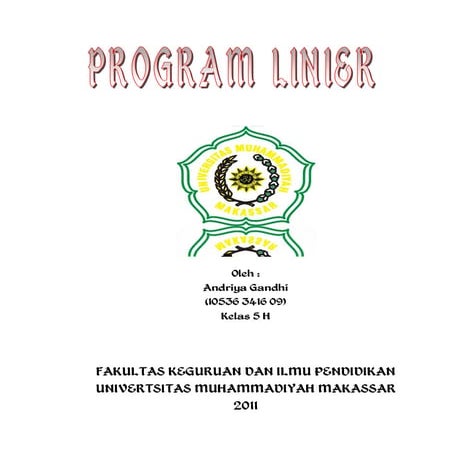 Tugas Program Linier | PDF