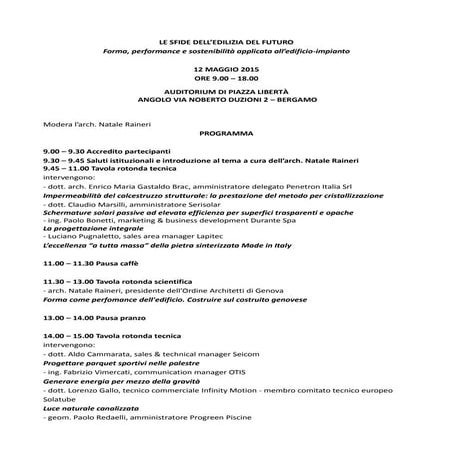 Programma | PDF