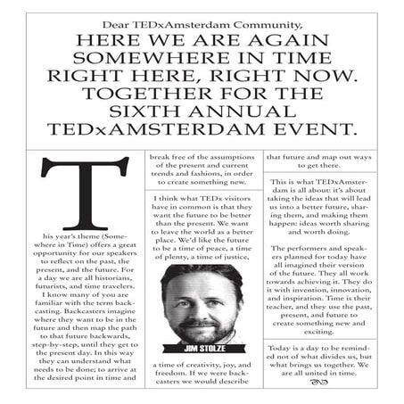 Program magazine TEDxAmsterdam 2014 | PDF