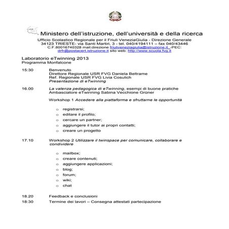Programma Monfalcone | PDF | Technology & Computing