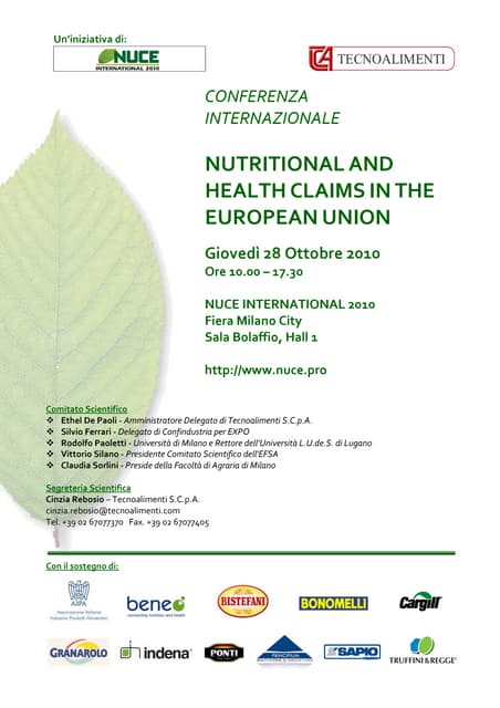 Program nuce eng | PDF | Food Industry | Industries