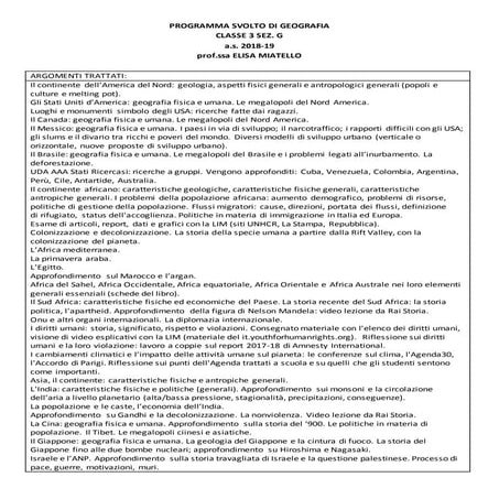 Programma svolto di geografia 3 g_as_2018_19 | DOCX