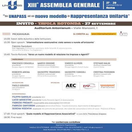 Programma tavola rotonda unapass 27 settembre 2012 | PDF