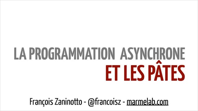 La Programmation Asynchrone Et Les Pates Ppt
