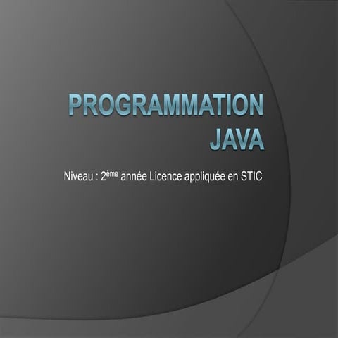 Programmation java | PPT