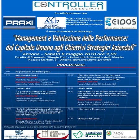 Programma Workshop Management E Valutazione Performance Ancona 08 05 ...