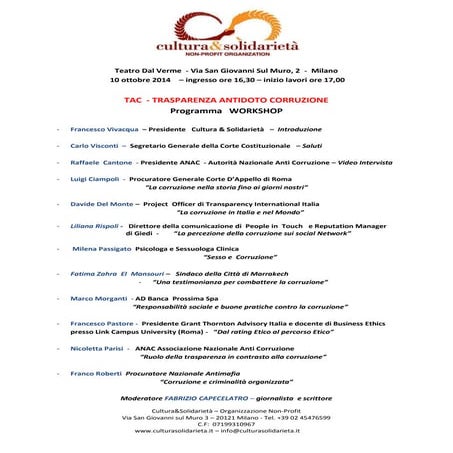 Programma workshop tac | PDF