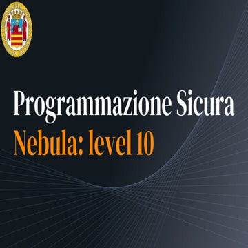 Sfida CTF: Nebula Level10 | PPTX | Computing | Technology & Computing