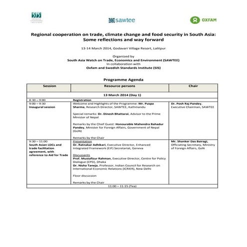 Trade, Climate Change & Food Security | PDF