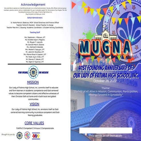PROGRAMME for a foundation day celebration | PDF