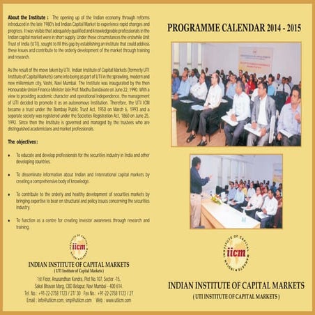 Programme Calendar 2014 15 | PDF