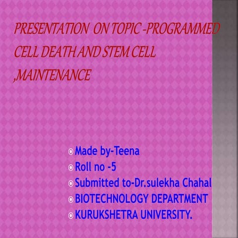Programmed cell death | PPT