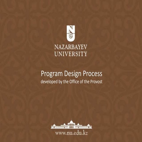 Programme Design @ NU | PPTX