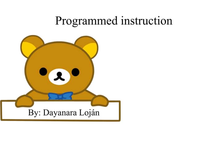 Programmed instruction | PDF
