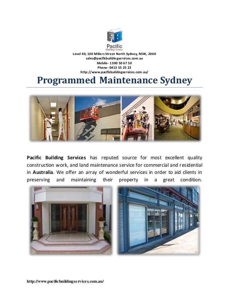 Programmed maintenance- pacificbuildingservices.com