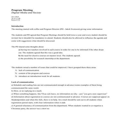 Program meeting 22/1 2014 | PDF