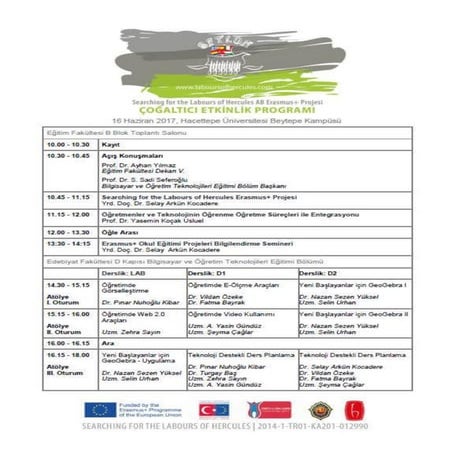 Programme of the Multiplier Event hacettepe | PDF