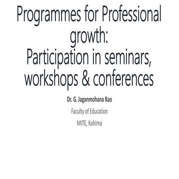 Programmes for professional growth | PPTX