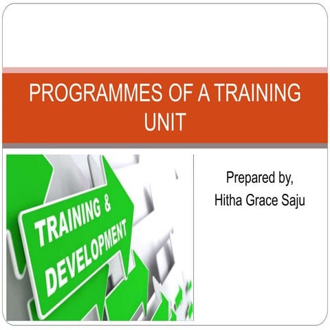 Programmes of a training unit | PPTX