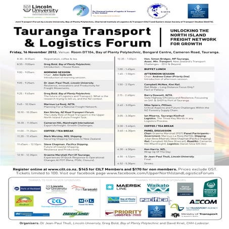 Programme transport and logistics forum 2012_lr | PDF