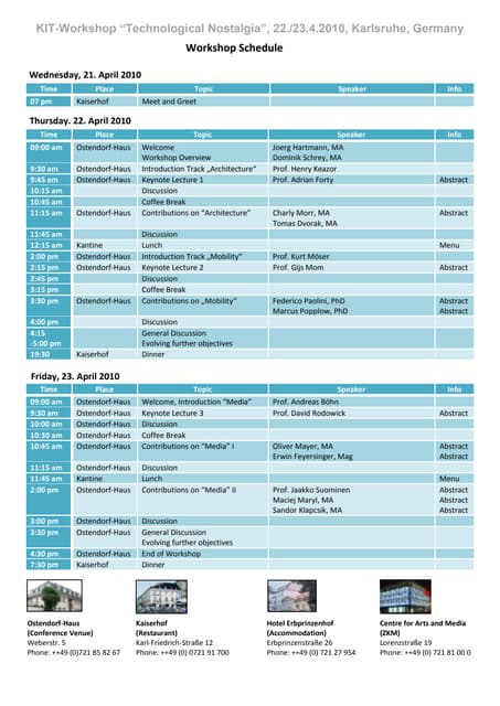 Tentative program | XLS