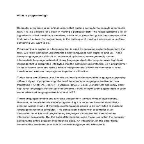Programming | Pdf
