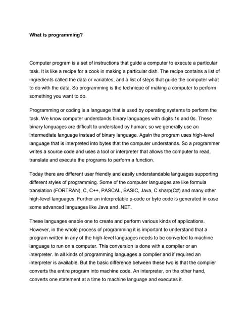 Programming | Pdf
