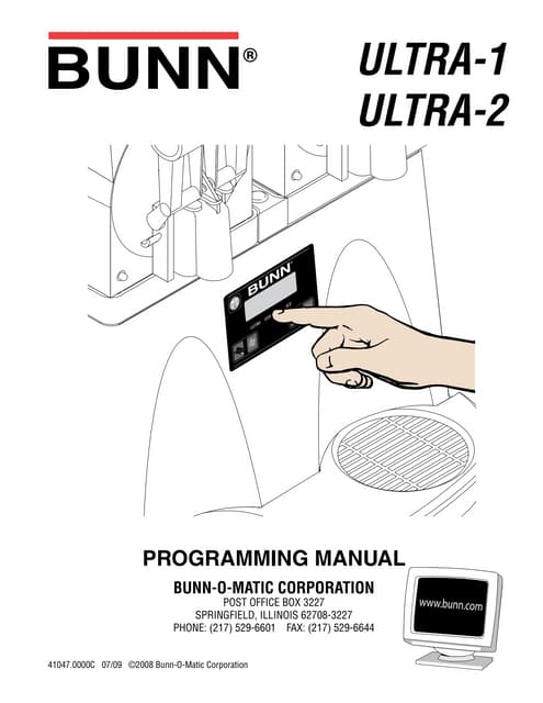 BUNN Ultra 2 Slush Machine Overview | PPT