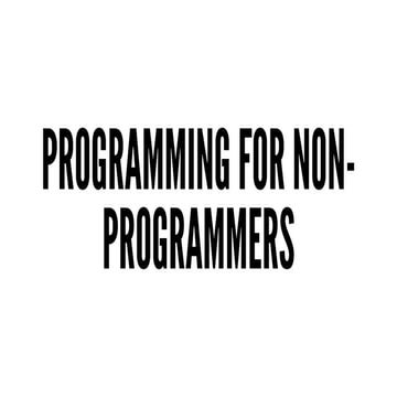 Programming for-non-programmers | PDF