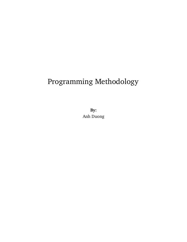 Programming methodology-1.1