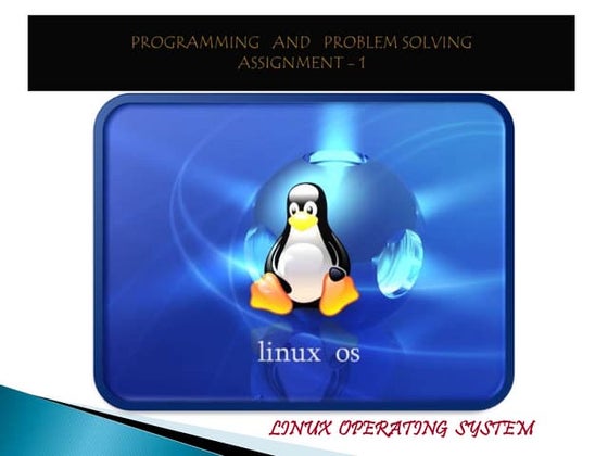 Linux Operating System Ppt Pptx Operating Systems Computer Software And Applications