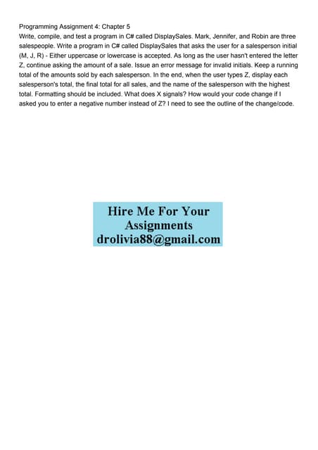 Programming Assignment 4 Chapter 5 Write compile and test.pdf | Free ... Programming Assignment 4 Chapter 5 Write compile and test.pdf | Free ...