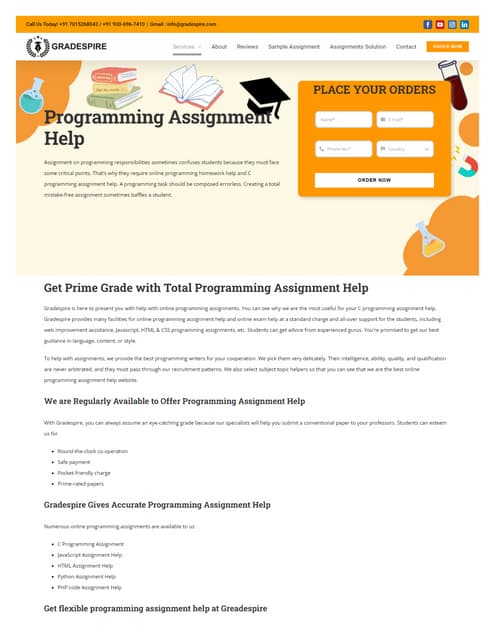 Programming Assignment Help Expert Assistance From Gradespire Pdf