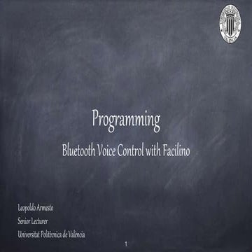 Bluetooth voice control with Facilino | PPTX