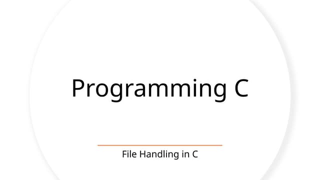 Programming C File Handling File Operation Pptx Operating 1419