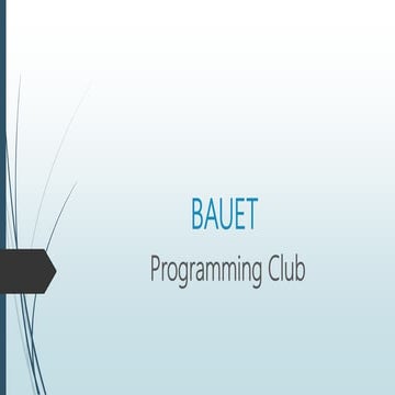 Programming club | PPT