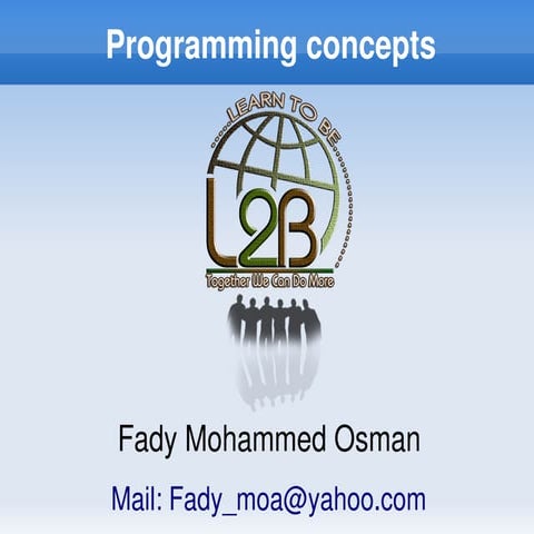Programming Concepts 01 | PPT