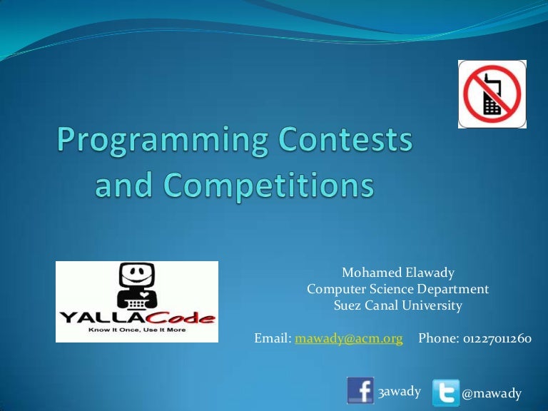 Programming Contests And Competitions